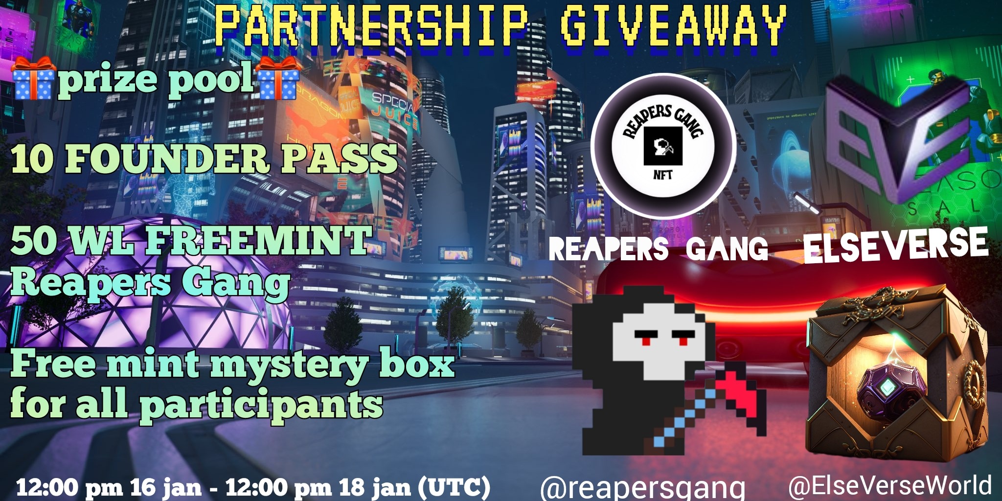 SoQuest - Big Giveaway Reapers Gang X ElseVerse World